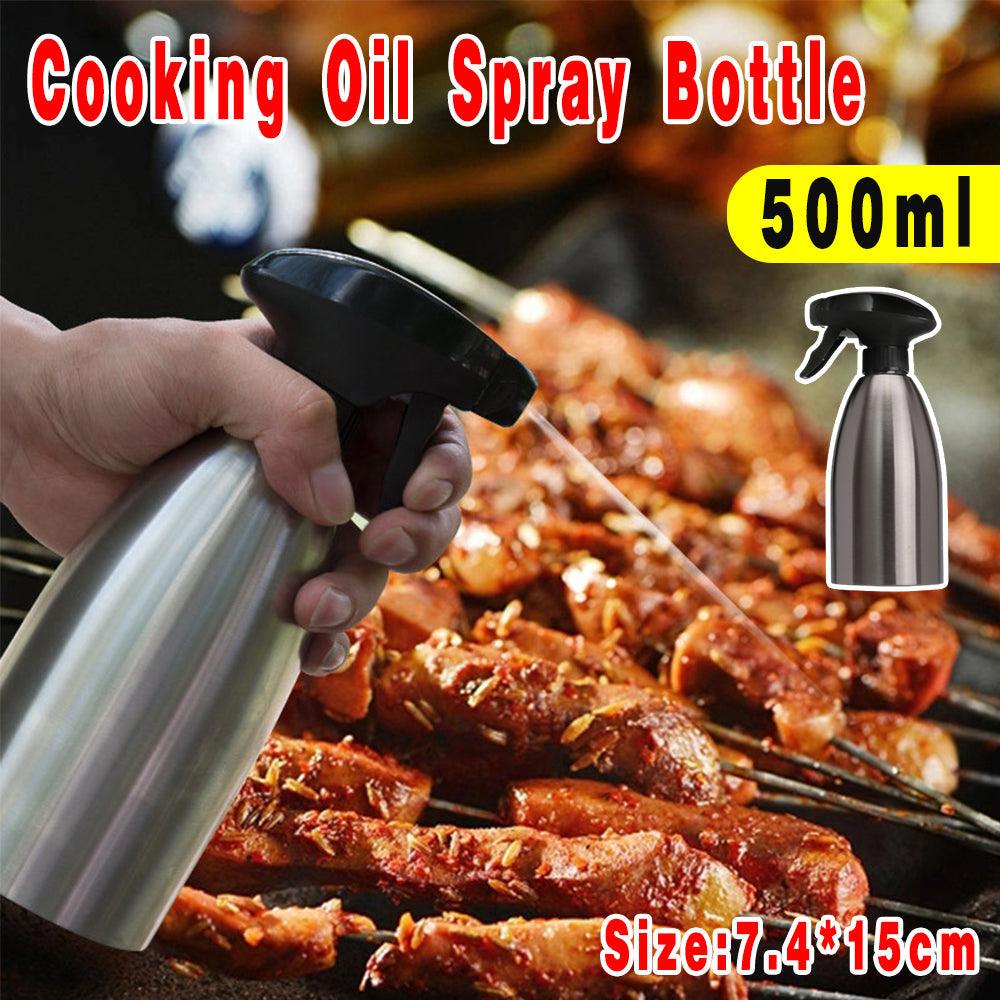 500ml Stainless Steel Cooking Oil Spray Bottle for BBQ and Kitchen Use ...