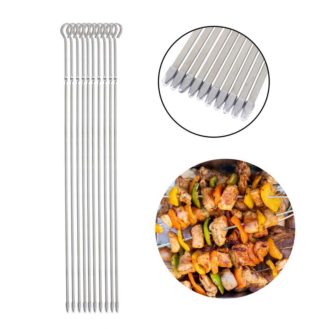 ASMOKE METAL SKEWERS FOR GRILLING KABOB STICKS 43.1CM*10PCS – Oz BBQ