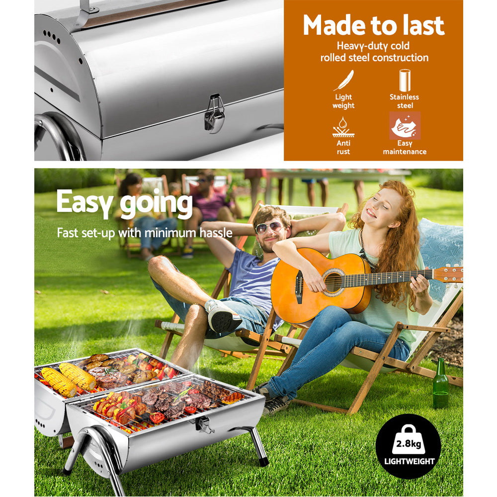 Grillz Portable BBQ Drill Outdoor Camping Charcoal Barbeque Smoker ...
