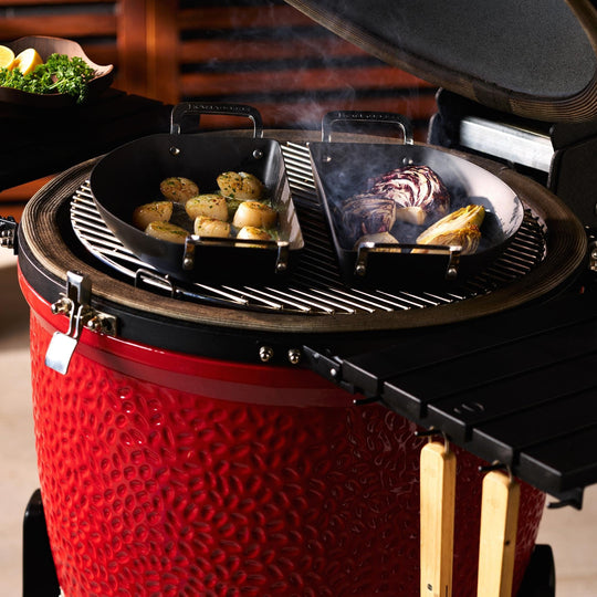 Kamado Joe® Karbon Steel™ Half-Moon Pan Set | Kamado Joe | Oz BBQ ...