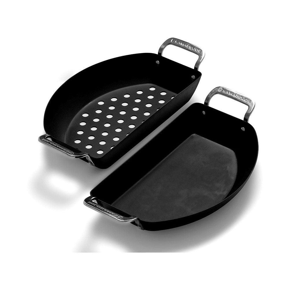 Experience 2-in-1 Cooking with Kamado Joe® Karbon Steel™ Half-Moon Pans ...